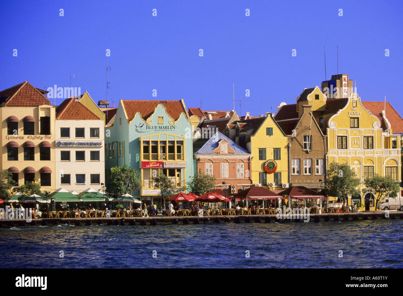 harbor promenade in Curacao, Venezuela Stock Photo - Alamy