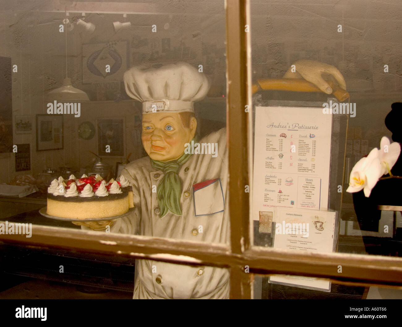 Looking in the window of the Laguna Beach French bakery, Andree's ...