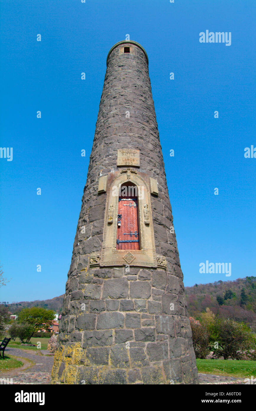 The memorial known locally as The Pencil to the Battle of Largs where ...