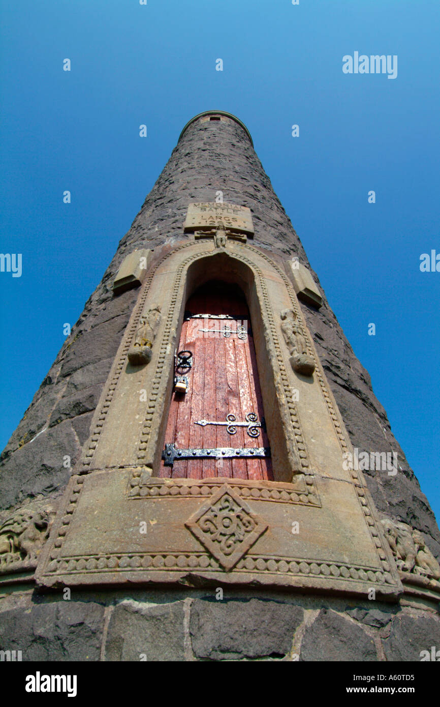 The memorial known locally as The Pencil to the Battle of Largs where ...