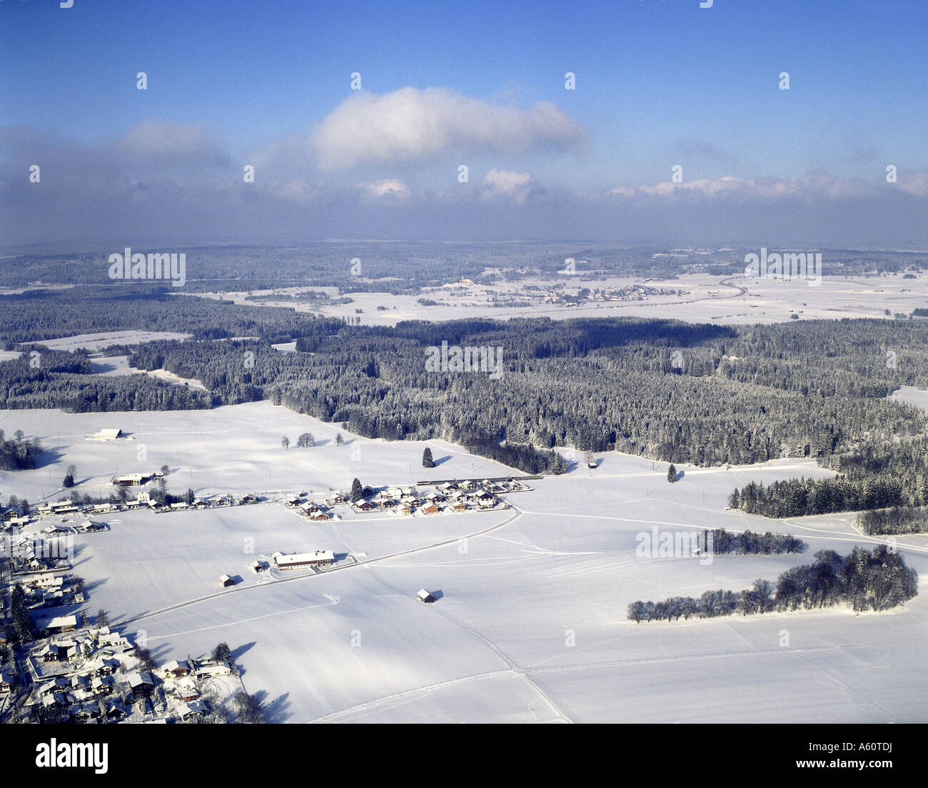 winter landscape, Germany, Bavaria, Reichersbeuern Stock Photo - Alamy