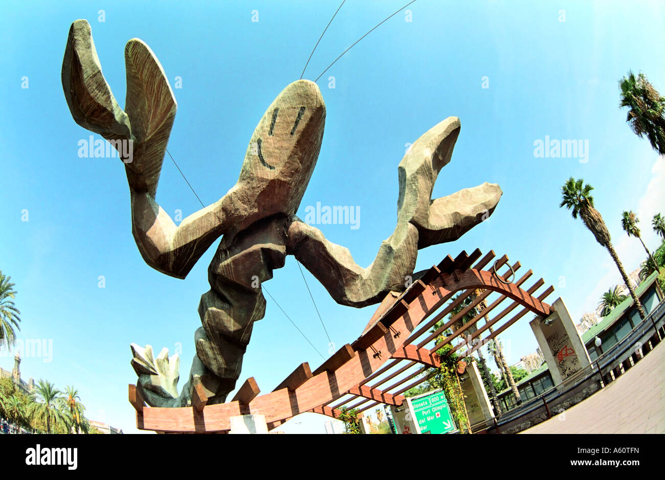Lobster Sculpture Gambrinus by Xavier Mariscal, Barcelona, Spain Stock ...