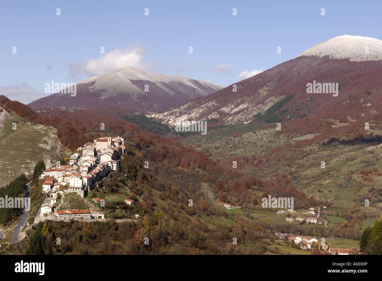 Opi in autumn landscape of Abruzzo Nationalpark, Italy, Abruzzo ...