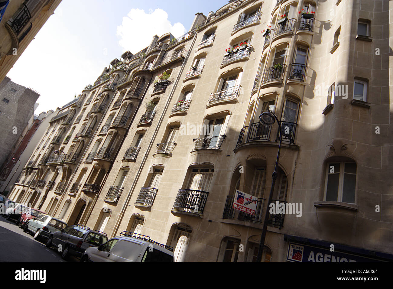 Rue Agar Art Nouveau Apartments Paris France Stock Photo - Alamy