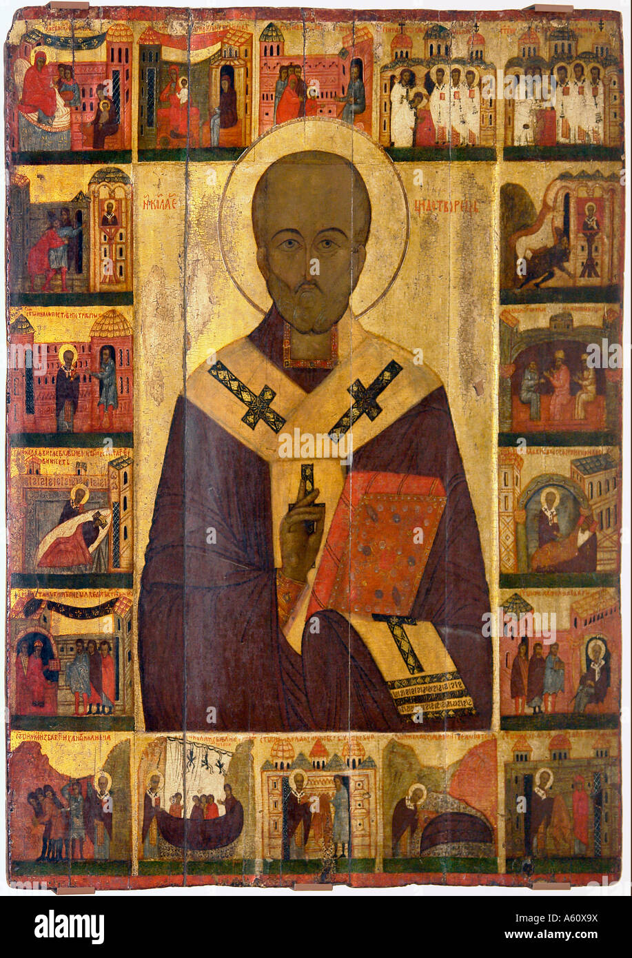 Painet jj1930 russia saint st. nicholas scenes life late c14th early ...