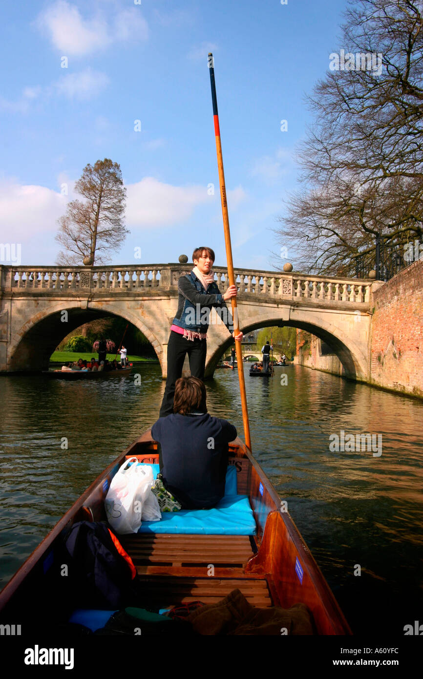 Punting On The River Cam Cambridge England Stock Photo - Alamy