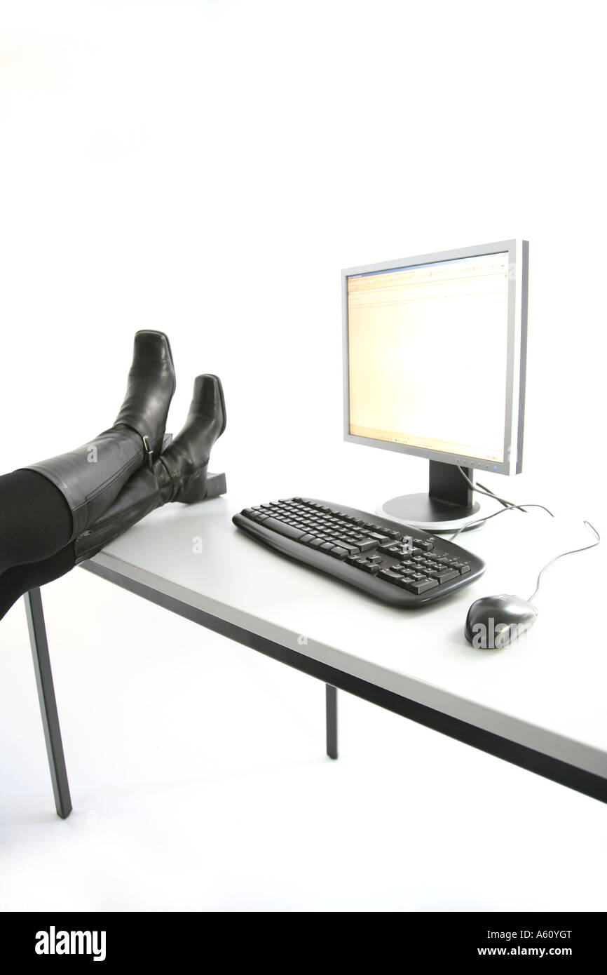 Desk feet Cut Out Stock Images & Pictures - Alamy