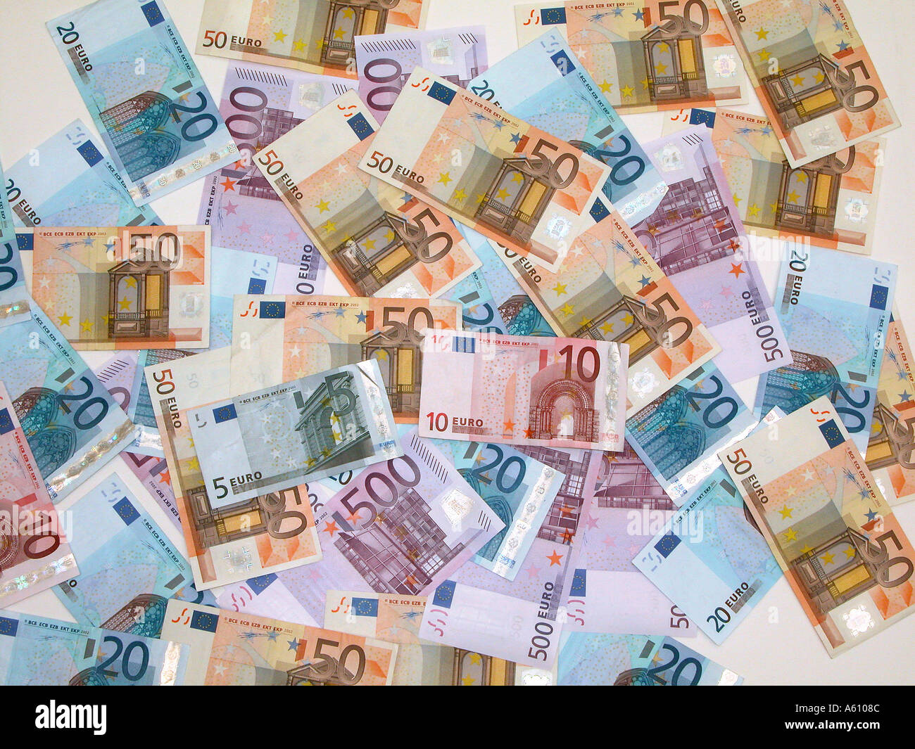 EURO banknotes heap money moneymaker moneymaking banknotes Stock Photo ...