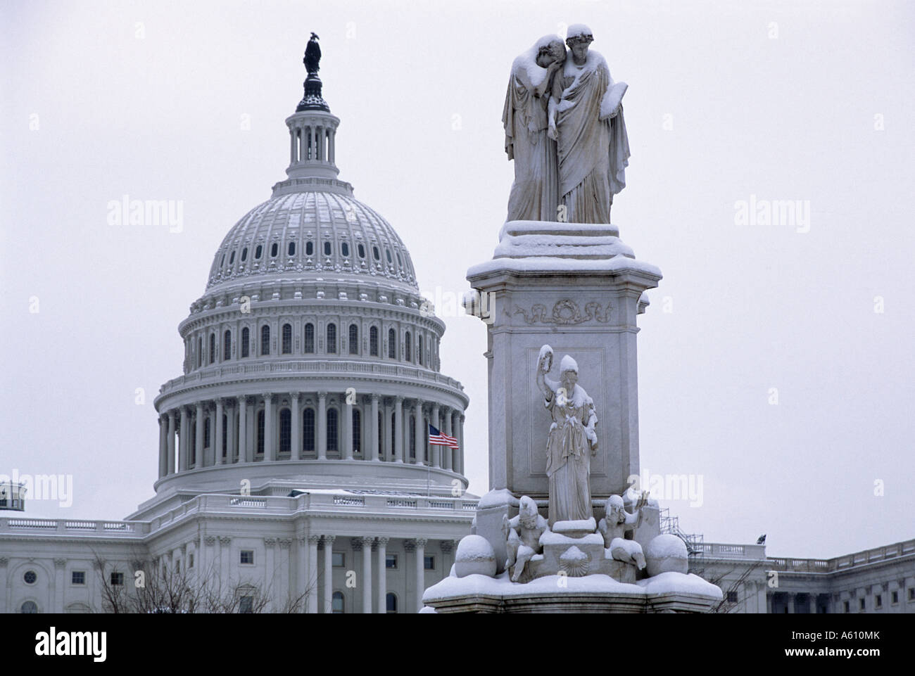 Peace Monument in front of U.S. Capitol Building, Washington, D.C Stock ...