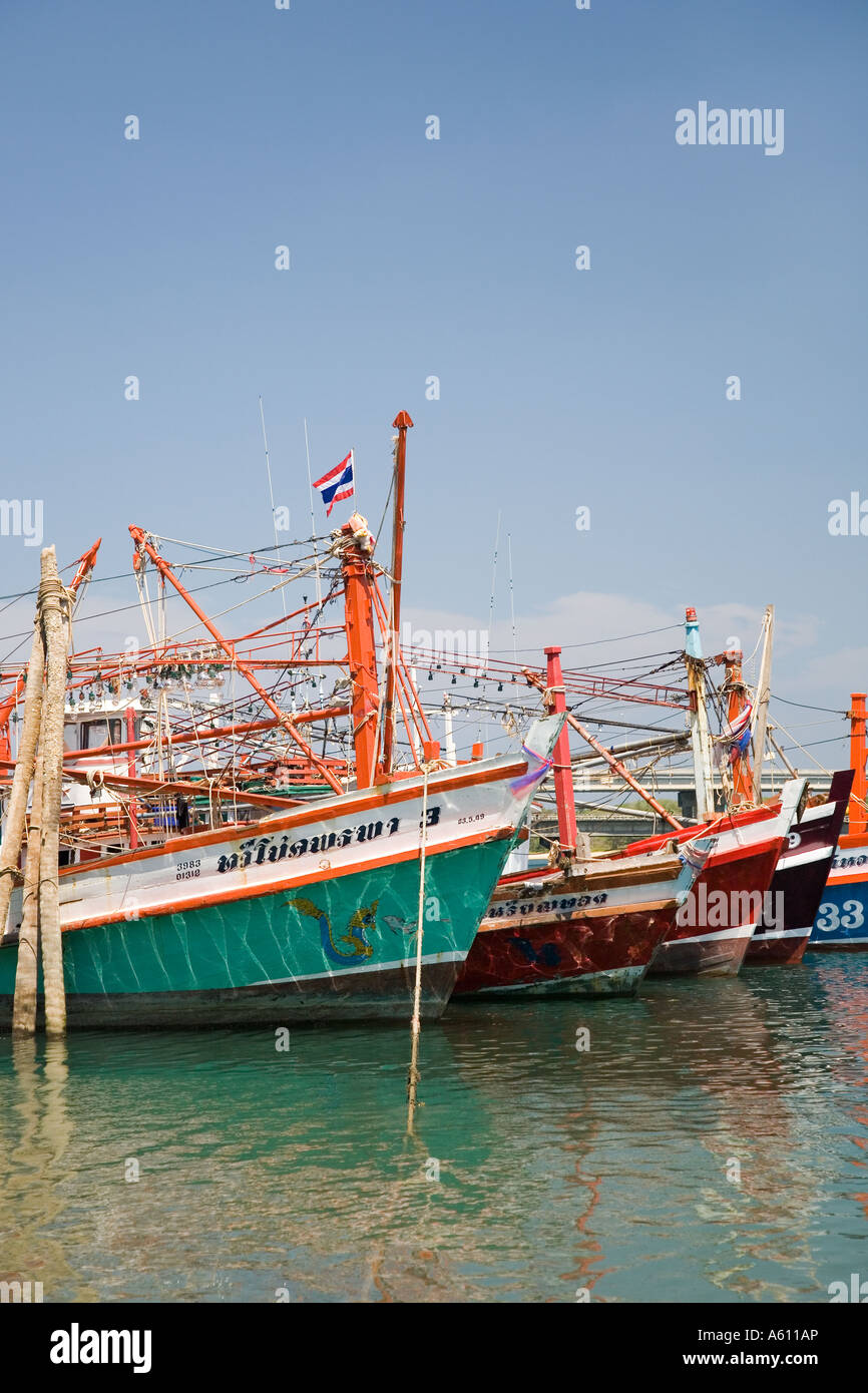 Traditonal local Fishing Boats moored Phuket Thailand Stock Photo - Alamy