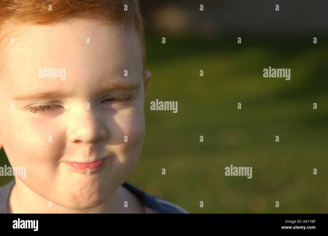 Red haired boy with different facial expressions Stock Photo - Alamy