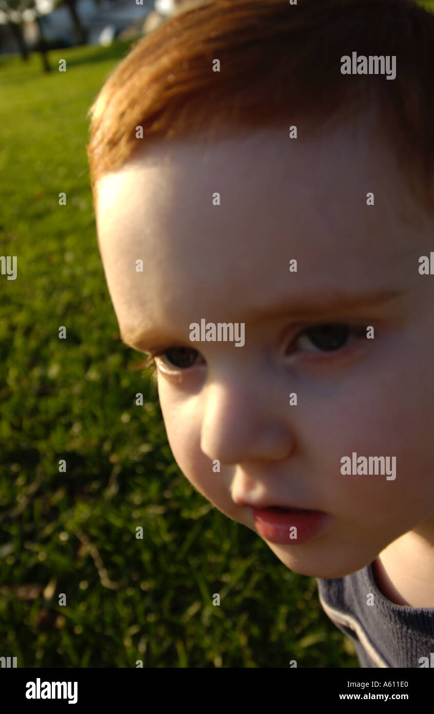 Red haired boy with different facial expressions Stock Photo - Alamy