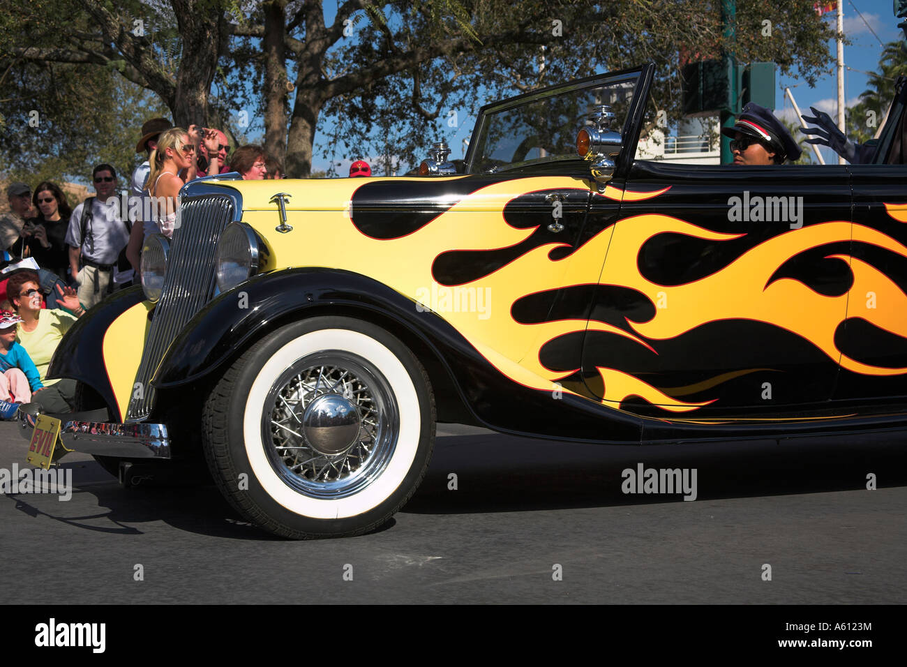 Black and orange Evil car in Disney Stars and Motor Car Parade, Disney ...