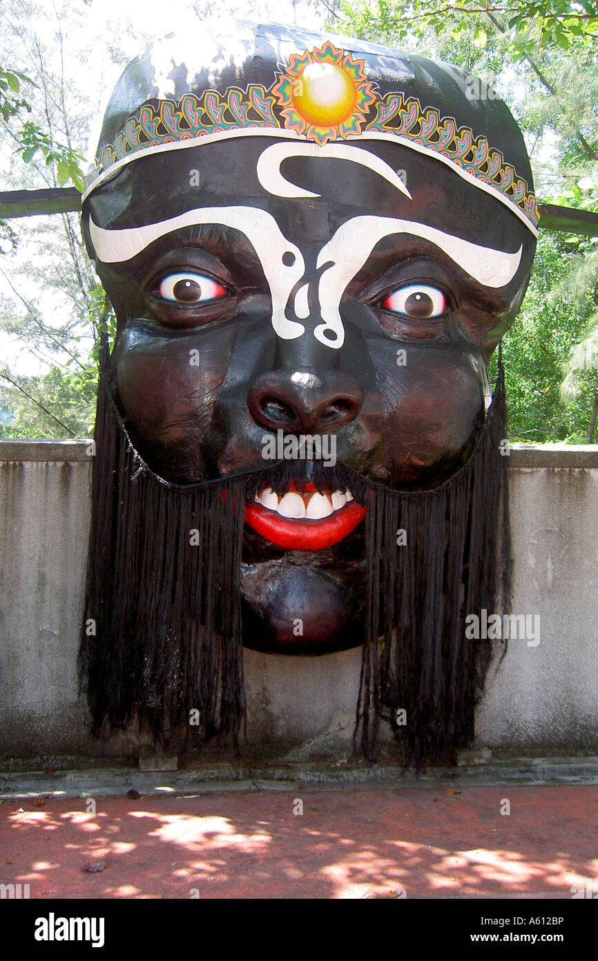 Asia, Singapore, Tiger Balm Gardens, colourful eccentric painted ...