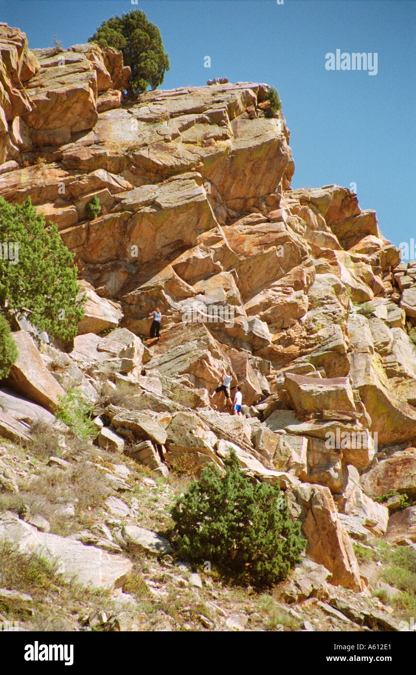 Rock climbers Morrison Stock Photo - Alamy
