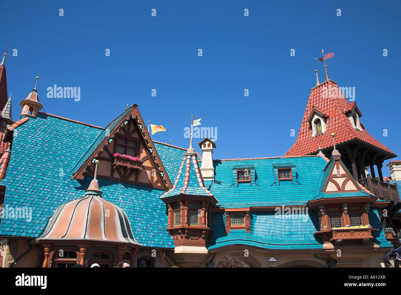 Roof of Pinocchio Village Haus Restaurant, Fantasyland, Magic Kingdom ...
