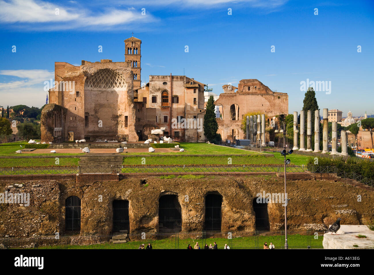 Temple of Venus and Rome in the Roman Forum Rome Italy Stock Photo - Alamy