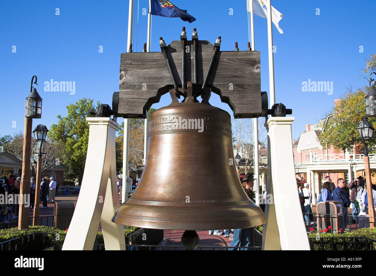 Replica of Liberty Bell outside Hall of Presidents, Liberty Square ...