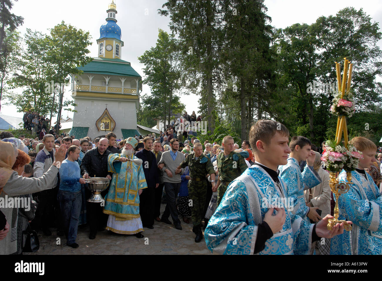 Painet jj1870 russia pilgrims clergy circumambulating monastery annual ...