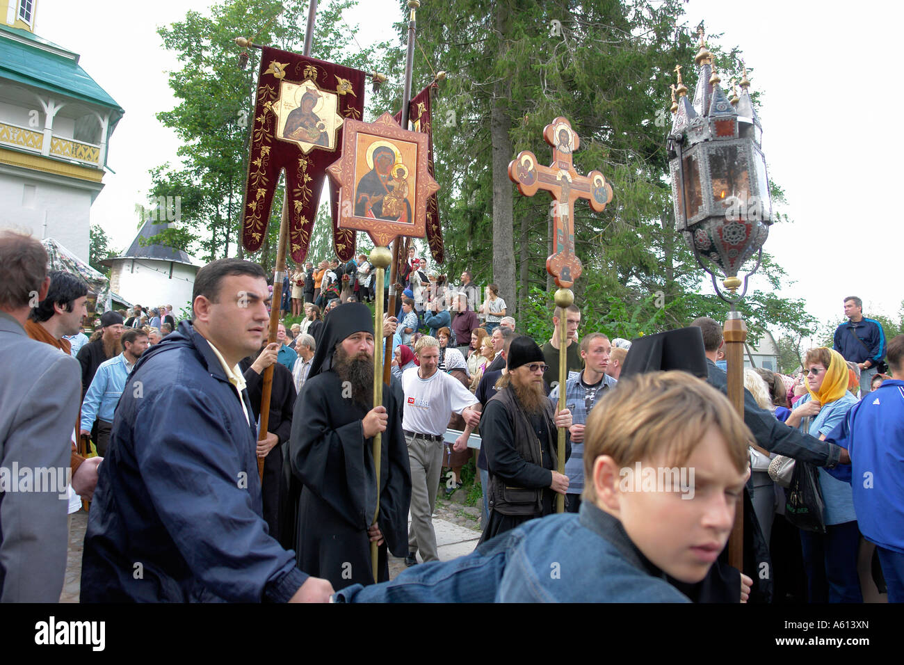 Painet jj1878 russia pilgrims clergy circumambulating monastery annual ...