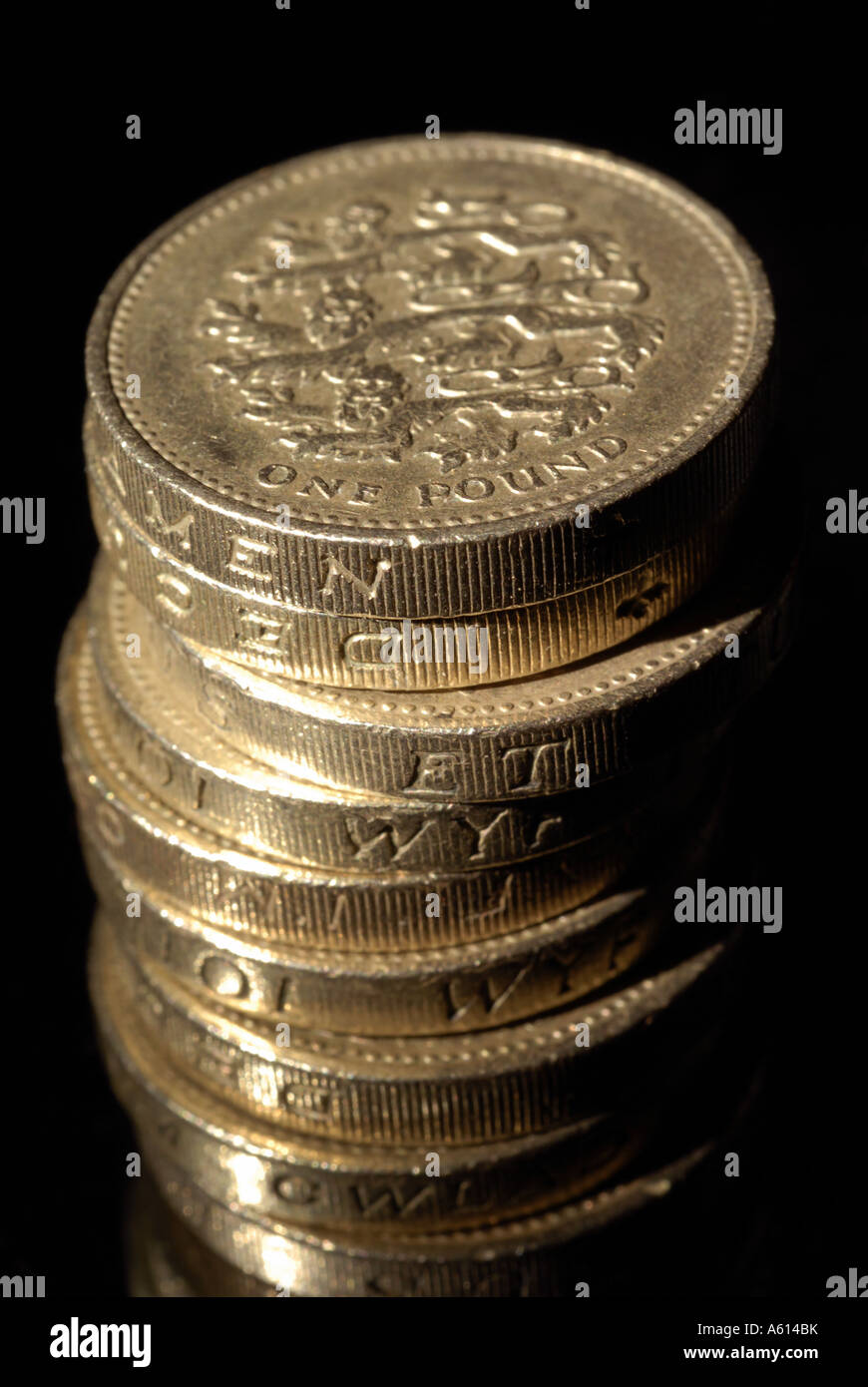 stack of pound coins Stock Photo - Alamy