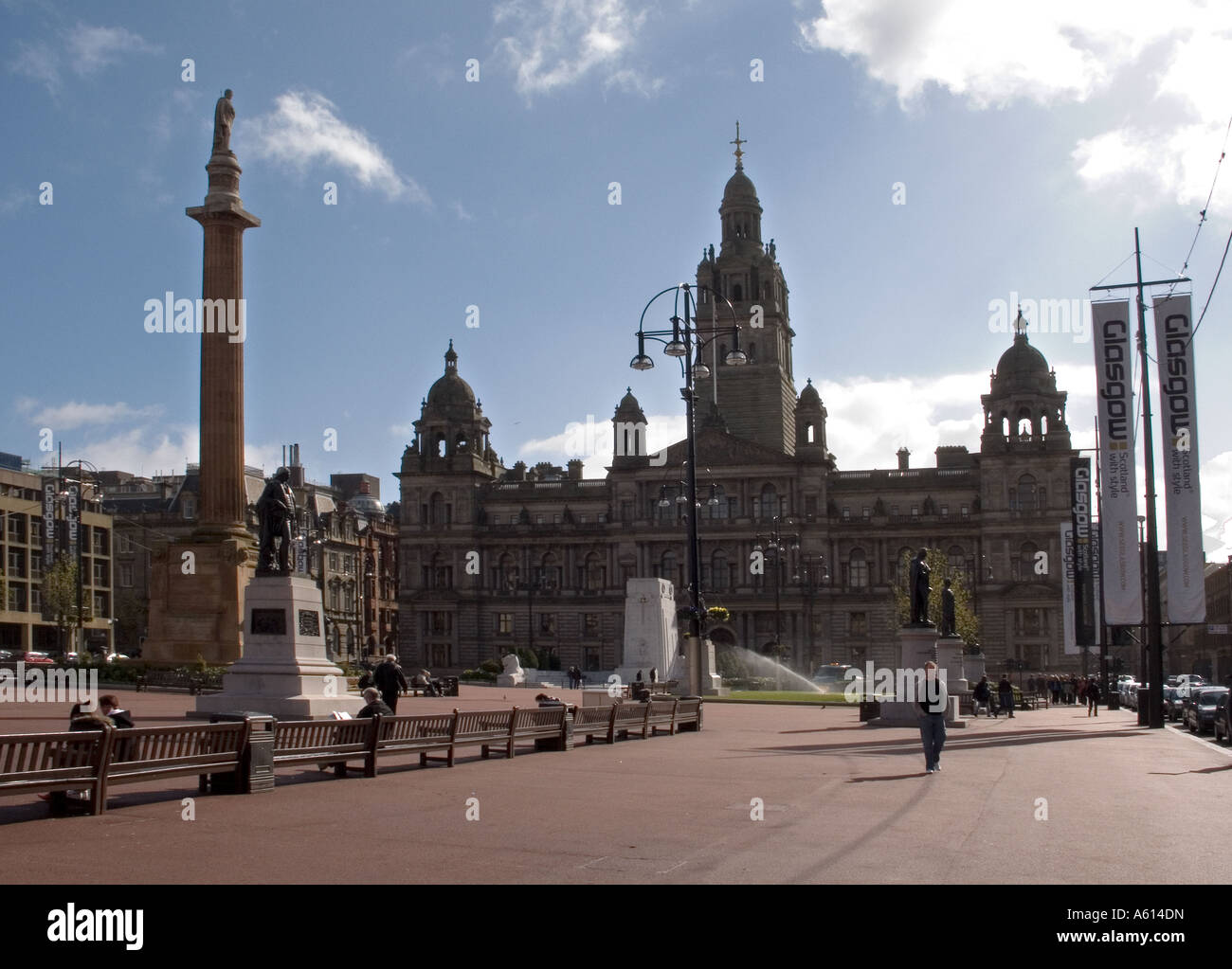 GEORGE SQUARE GLASGOW SCOTLAND Stock Photo - Alamy