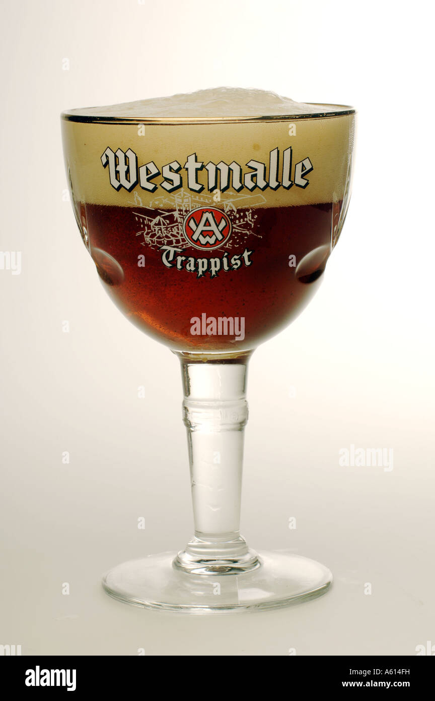 Glass of Westmalle Trappist beer Stock Photo - Alamy