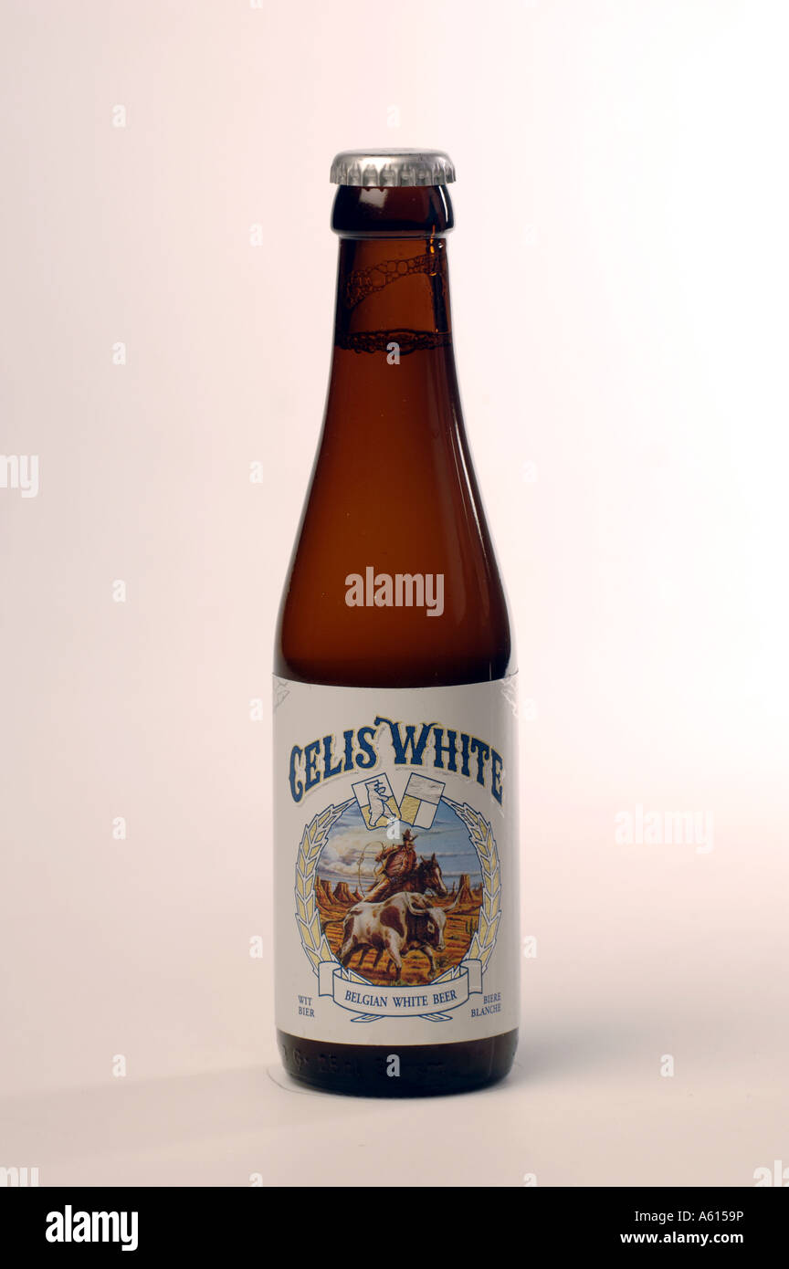 Bottle of Celis White beer Belgium Stock Photo - Alamy