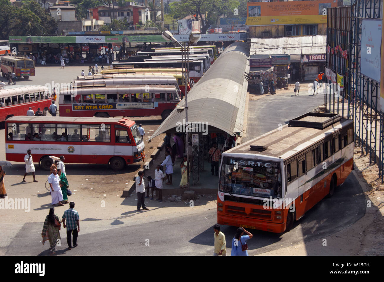 Thiruvananthapuram Trivandrum bus station Kerala India Stock Photo - Alamy
