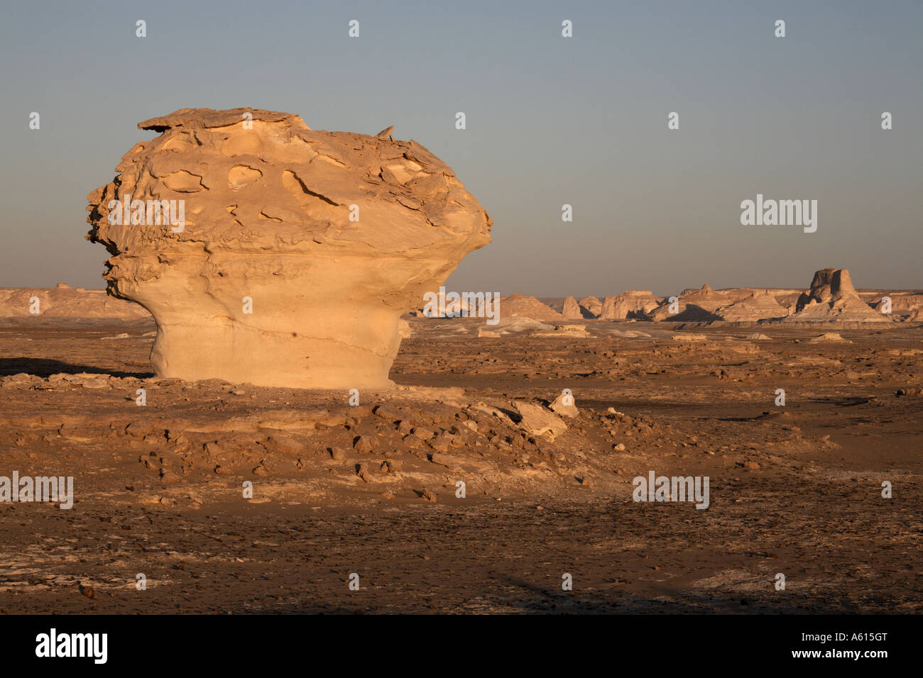 Strange rock formations in the White Desert, Egypt, Africa Stock Photo ...