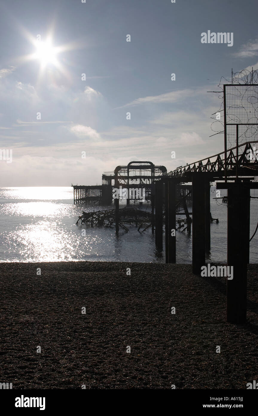 Death of a pier Brighton Stock Photo - Alamy