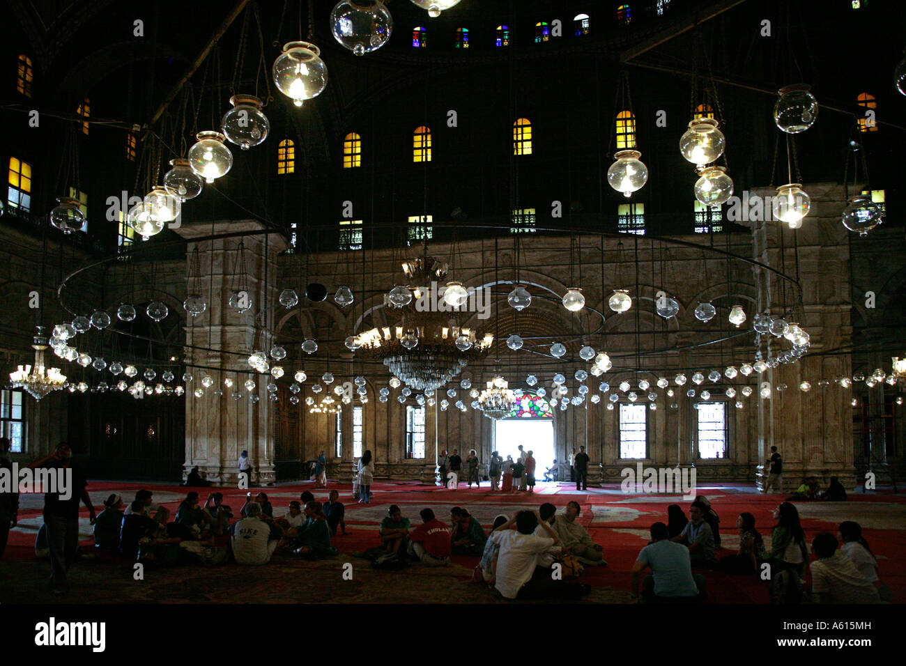 Cairo Inside the Mohammad Ali Mosque the citadel Stock Photo - Alamy