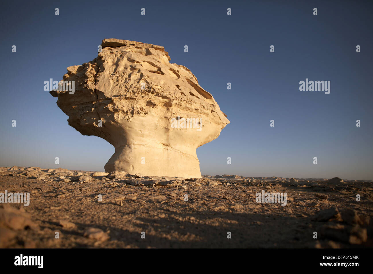Strange rock formations in the White Desert, Egypt, Africa Stock Photo ...