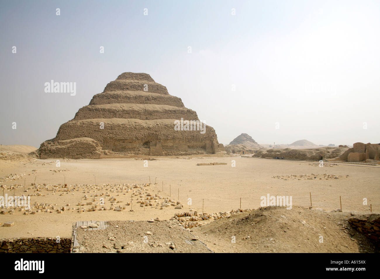 The step pyramid of Djoser at Saqqara Egypt Stock Photo - Alamy