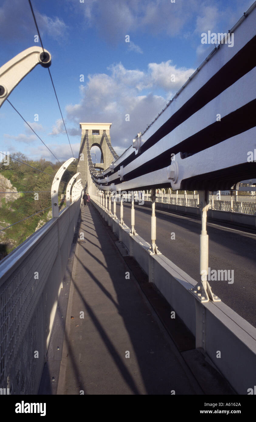 The footpath on Clifton Suspension Bridge, designed by Isambard Kingdom ...
