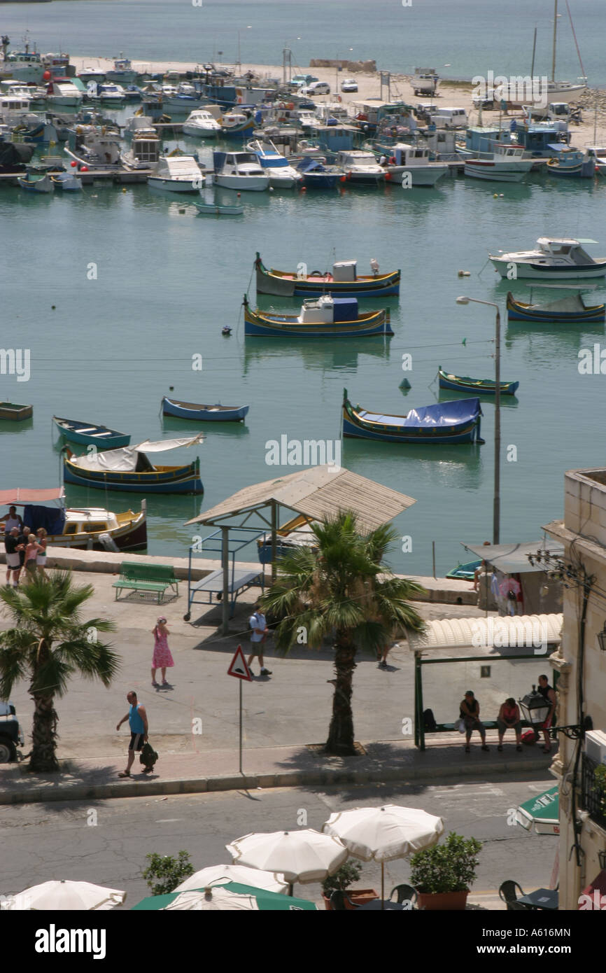 View from Church roof in Malta Stock Photo - Alamy