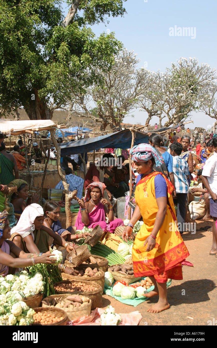 Weekly wommens barter market of the Desia Paraja and Mali tribes of ...