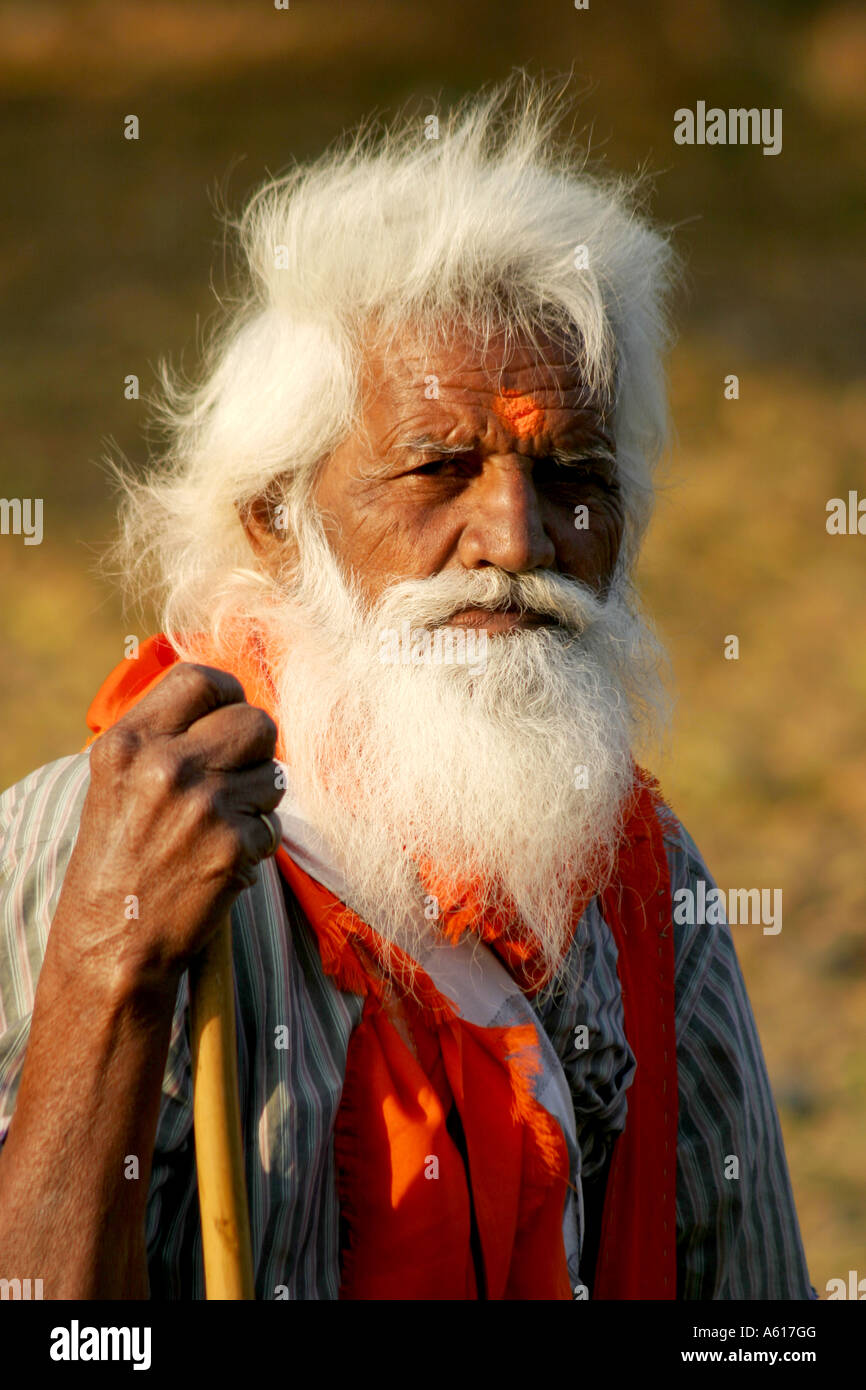 Old man beard walking stick hi-res stock photography and images - Alamy
