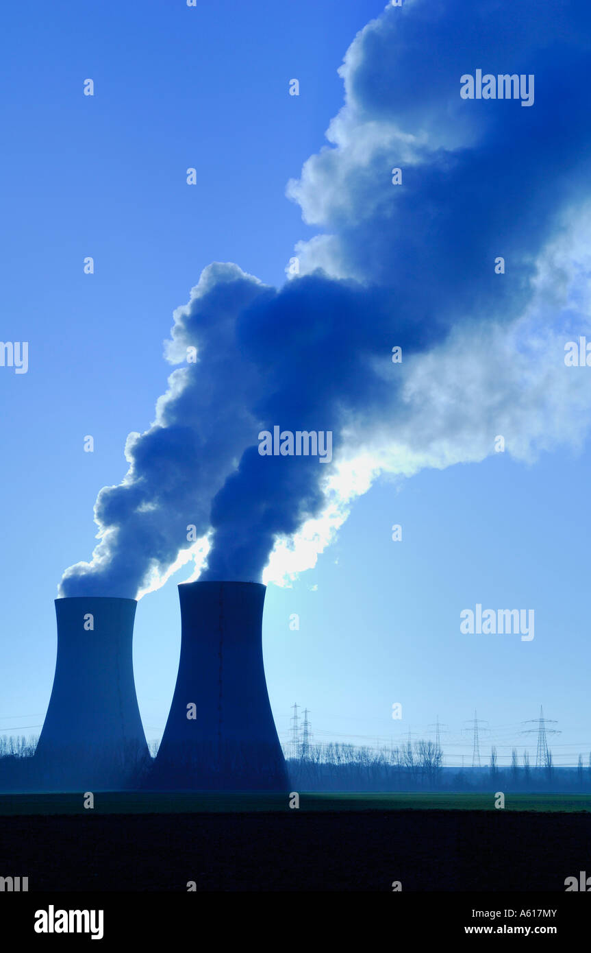 Nuklear power station Grafenrheinfeld, Eon, Unterfranken, Bavaria ...