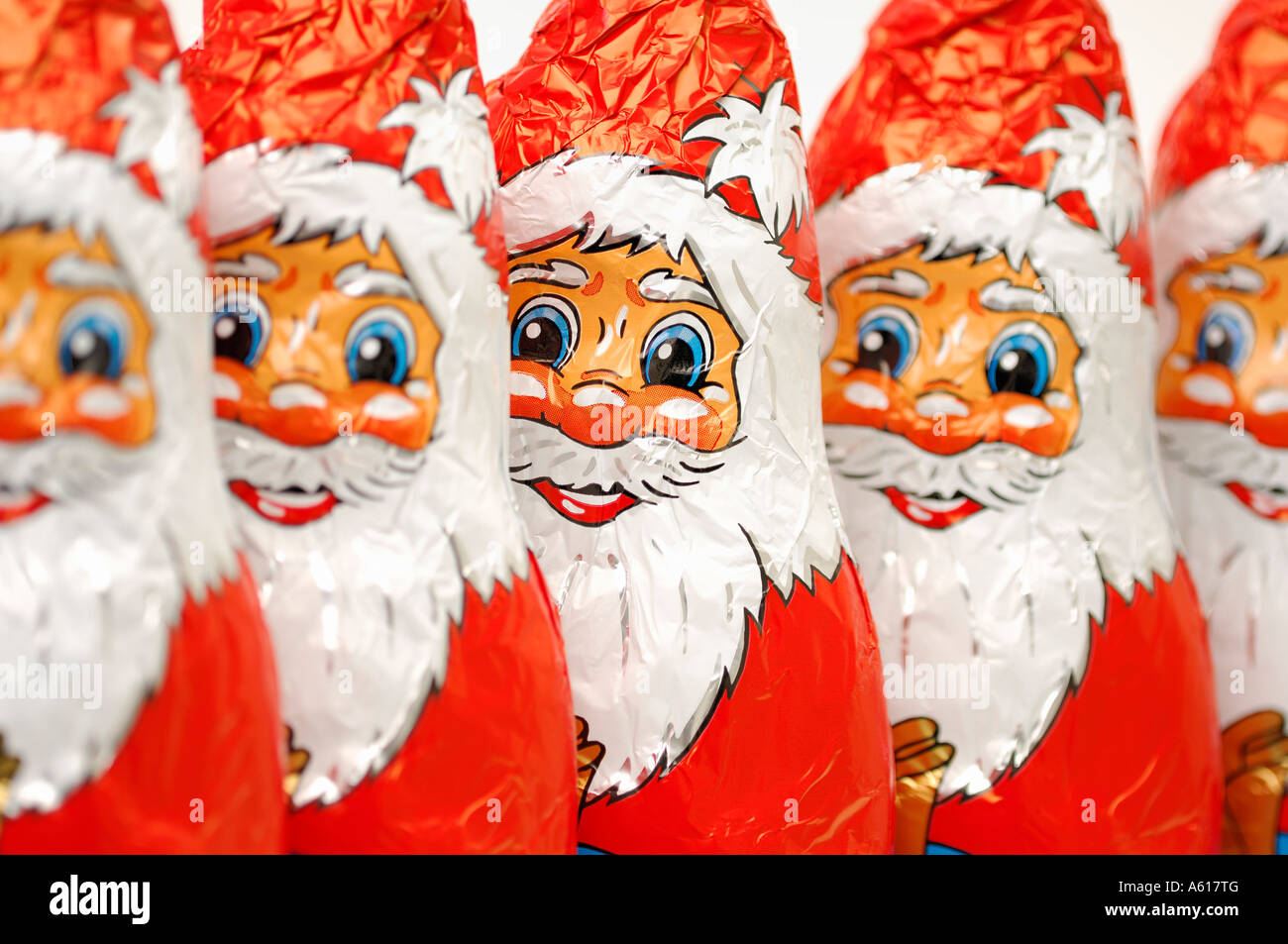 Chocolate santa claus Stock Photo - Alamy
