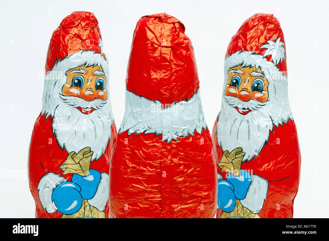 Chocolate santa claus Stock Photo - Alamy