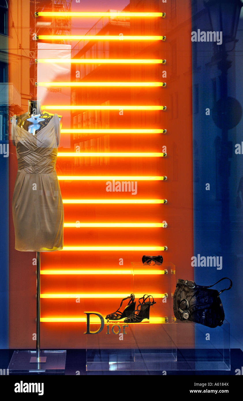 Shop window Dior store, Maximilianstrasse, Munich, Bavaria, Germany ...
