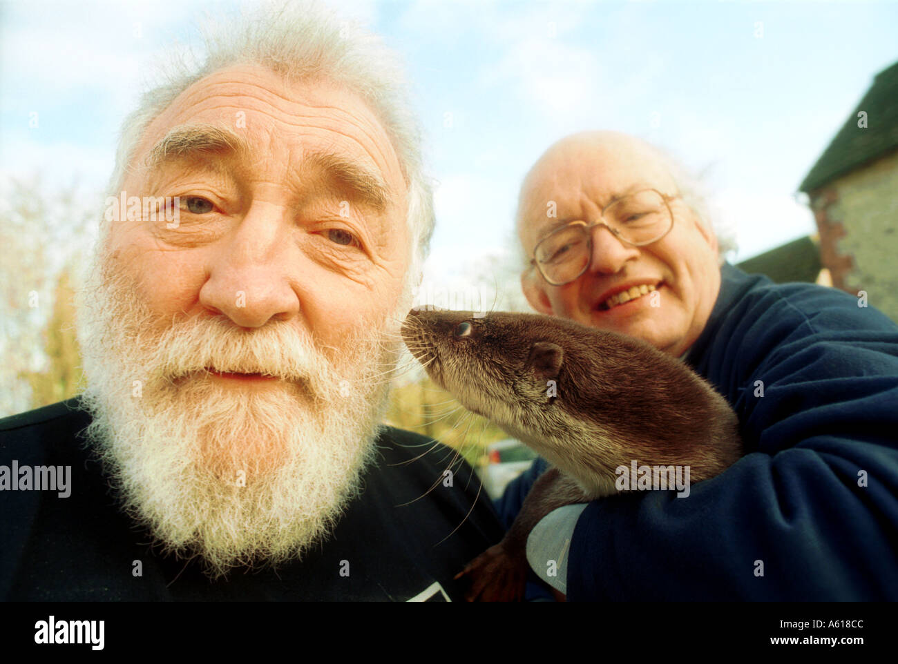 Professor David Bellamy with otter Stock Photo - Alamy