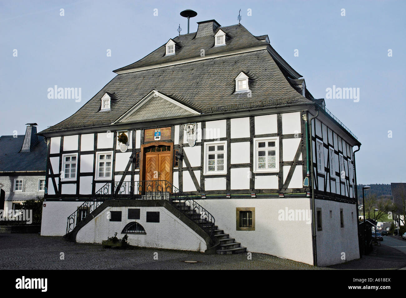 Town hall, Meschede, Sauerland, North Rhine-Westphalia, Germany Stock ...
