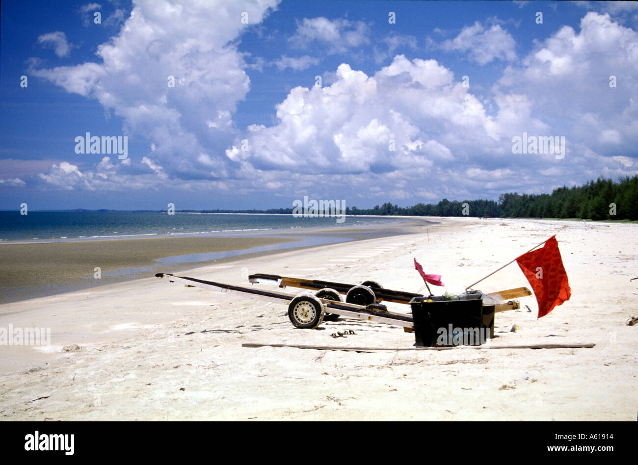 Boat cart facing the sea Stock Photo - Alamy