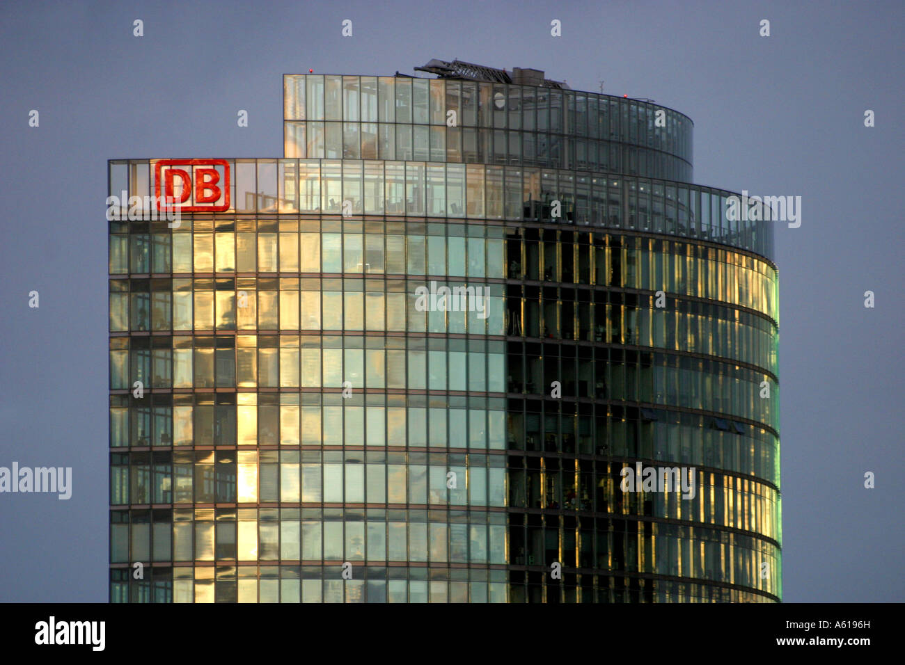 High-rise building German Federal Railways, Sony center, Berlin Stock ...