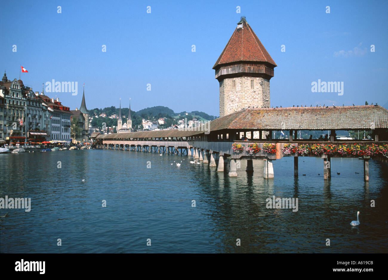 The Kapellbrücke in Lucerne Stock Photo - Alamy