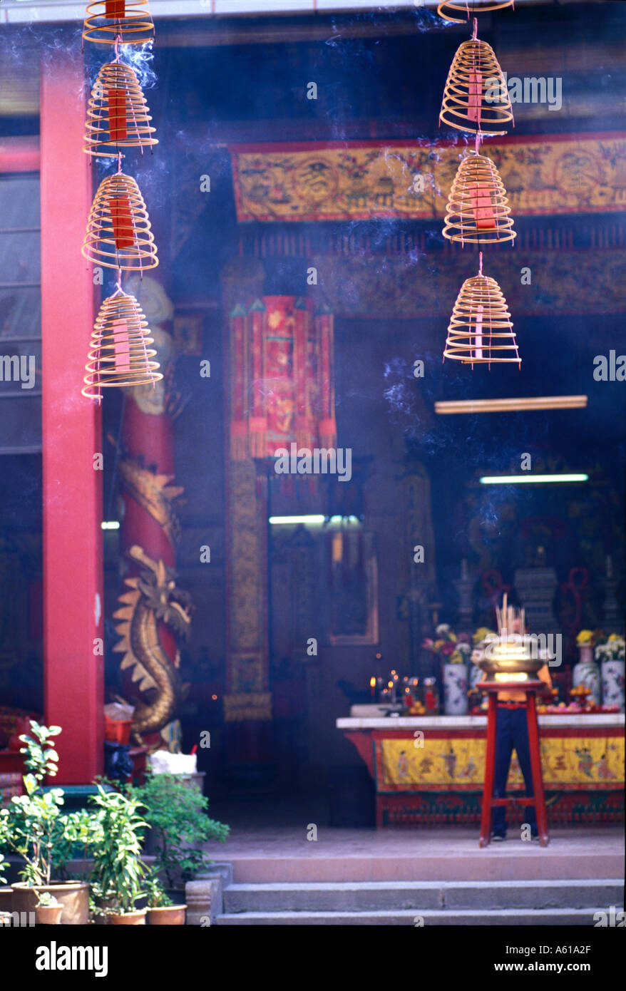 Interior view of temple in South East Asia Stock Photo - Alamy