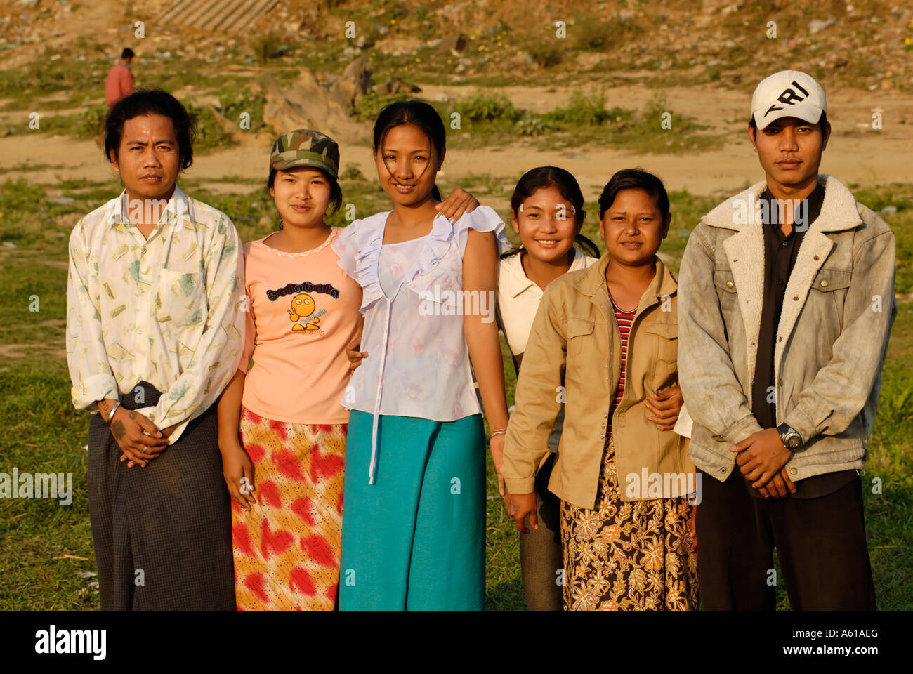 Young men and women from Myanmar Stock Photo - Alamy
