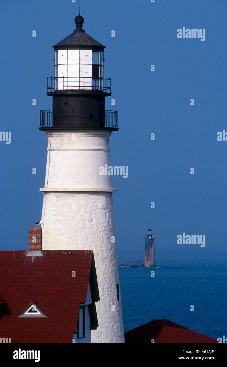 Two lights lighthouse maine hi-res stock photography and images - Alamy